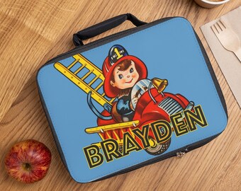 Fireman Lunch Box - Etsy