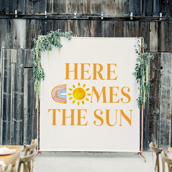 Here Comes the Sun Backdrop - Etsy