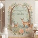 Woodland Animals Backdrop Customized - Boho Florals - Forest Theme ...