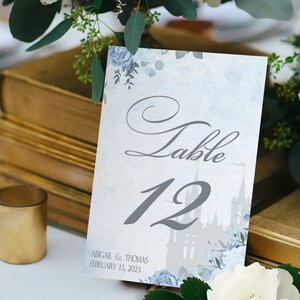 Fairytale Table Numbers, Castle Table Decor, Cinderella Table Number ...