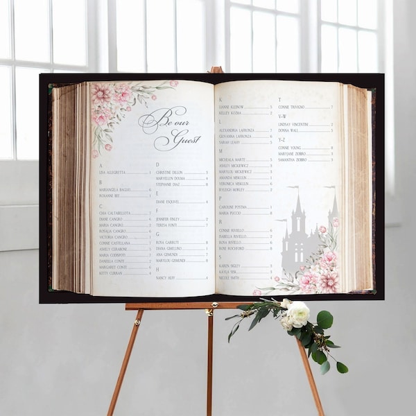 Once Upon a Time Seating Chart - Etsy