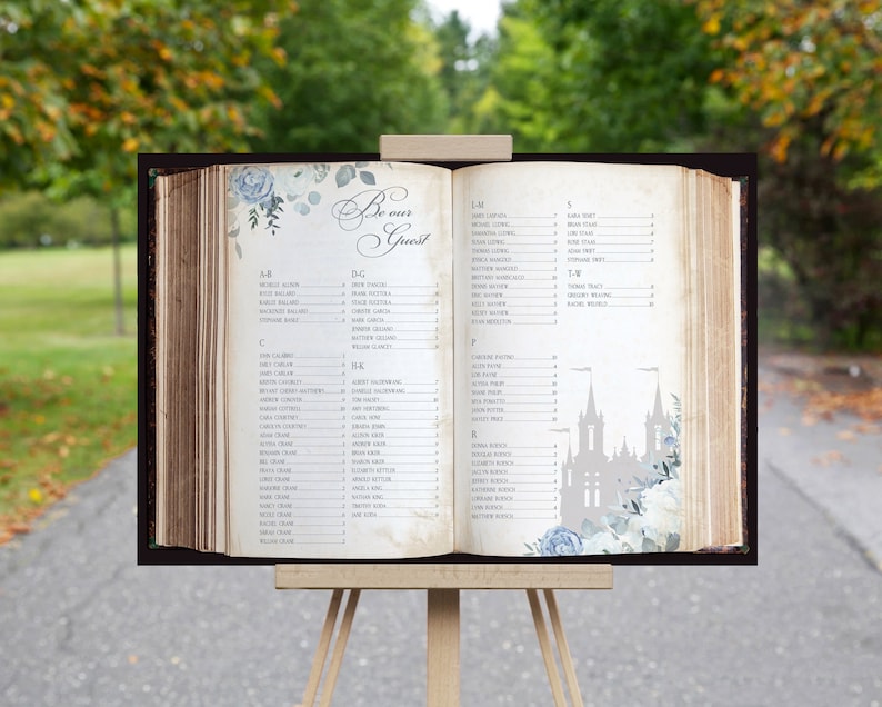 Castle Seating Chart Fairytale Book Wedding Cinderella - Etsy