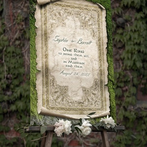 Scroll Wedding Welcome Sign Inspired by LOTR, Fantasy Wedding, Medieval ...
