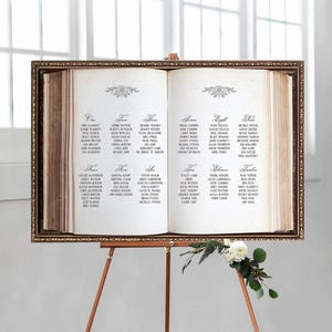Storybook Seating Chart in Elegant Neutral Color Scheme, Fairytale ...