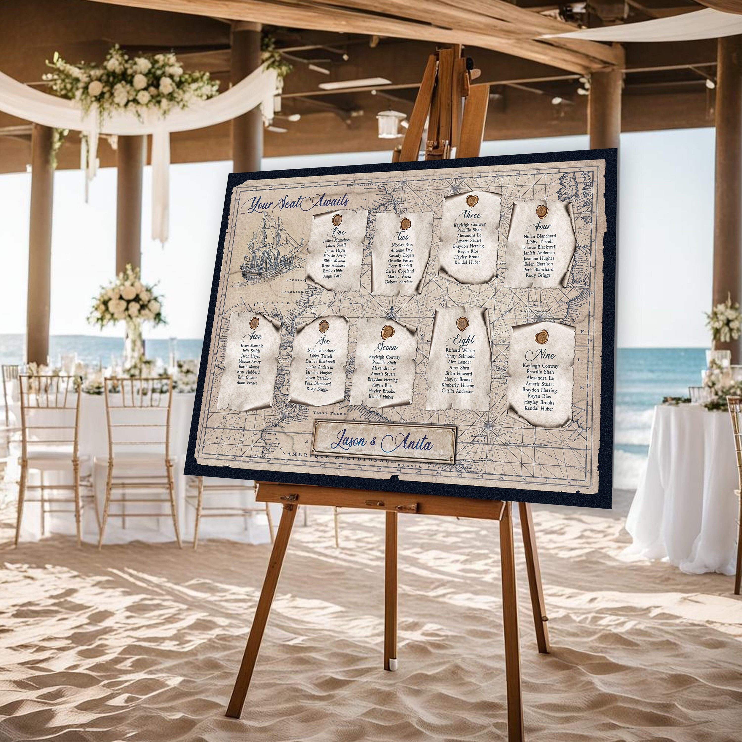 Nautical Wedding Reception Seating Chart