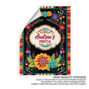 Custom Mexican Fiesta Welcome Sign - Colorful Stripes and Flowers ...