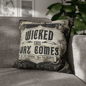 Something Wicked This Way Comes Pillow - Gothic Mansion With Bats ...