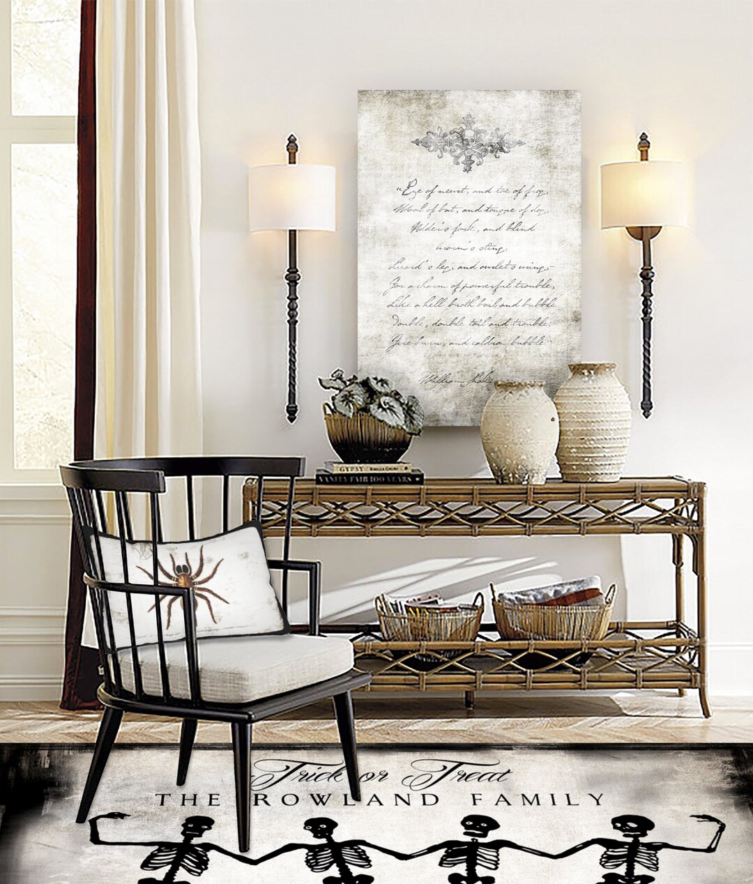 Dancing Skeleton Rug Area Rug Halloween Decorations Gothic - Etsy