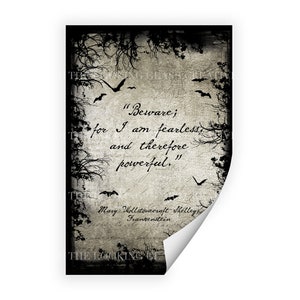 Gothic Frankenstein Art - Mary Shelley Quote - Fearless Home Decor With ...