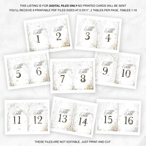 Enchanted Forest Table Numbers, Secret Garden, Digital File, Download ...