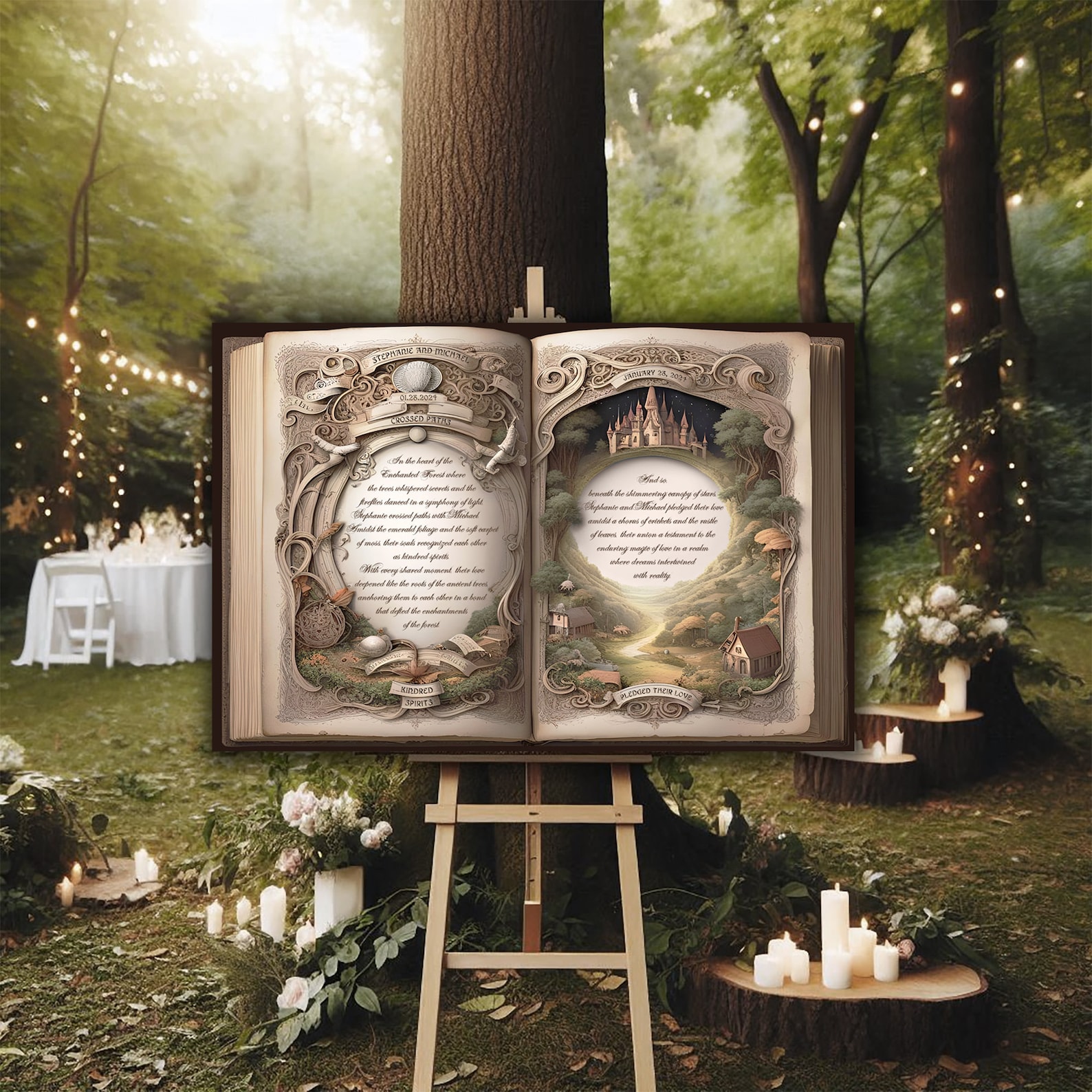 Book Welcome Sign With a Medieval Enchanted Forest Theme, Storybook ...
