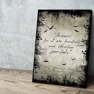 Gothic Frankenstein Art - Mary Shelley Quote - Fearless Home Decor With ...