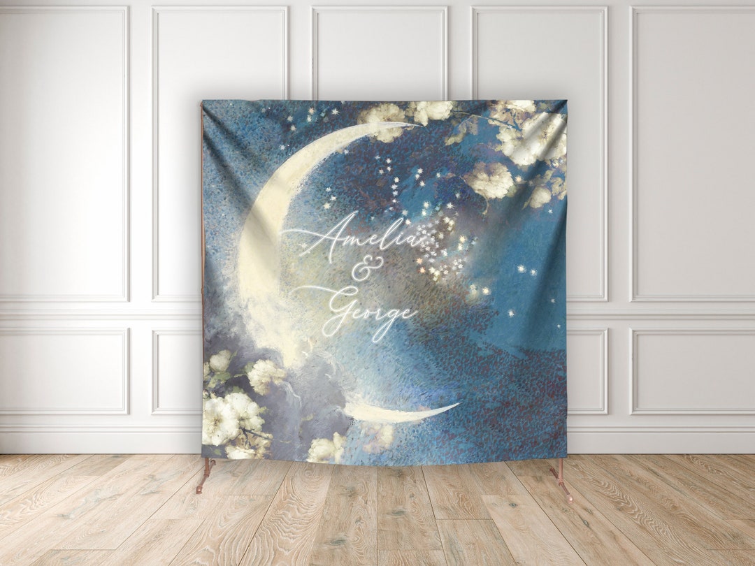 Celestial Backdrop, Celestial Wedding Decor, Moon and Stars Backdrop ...