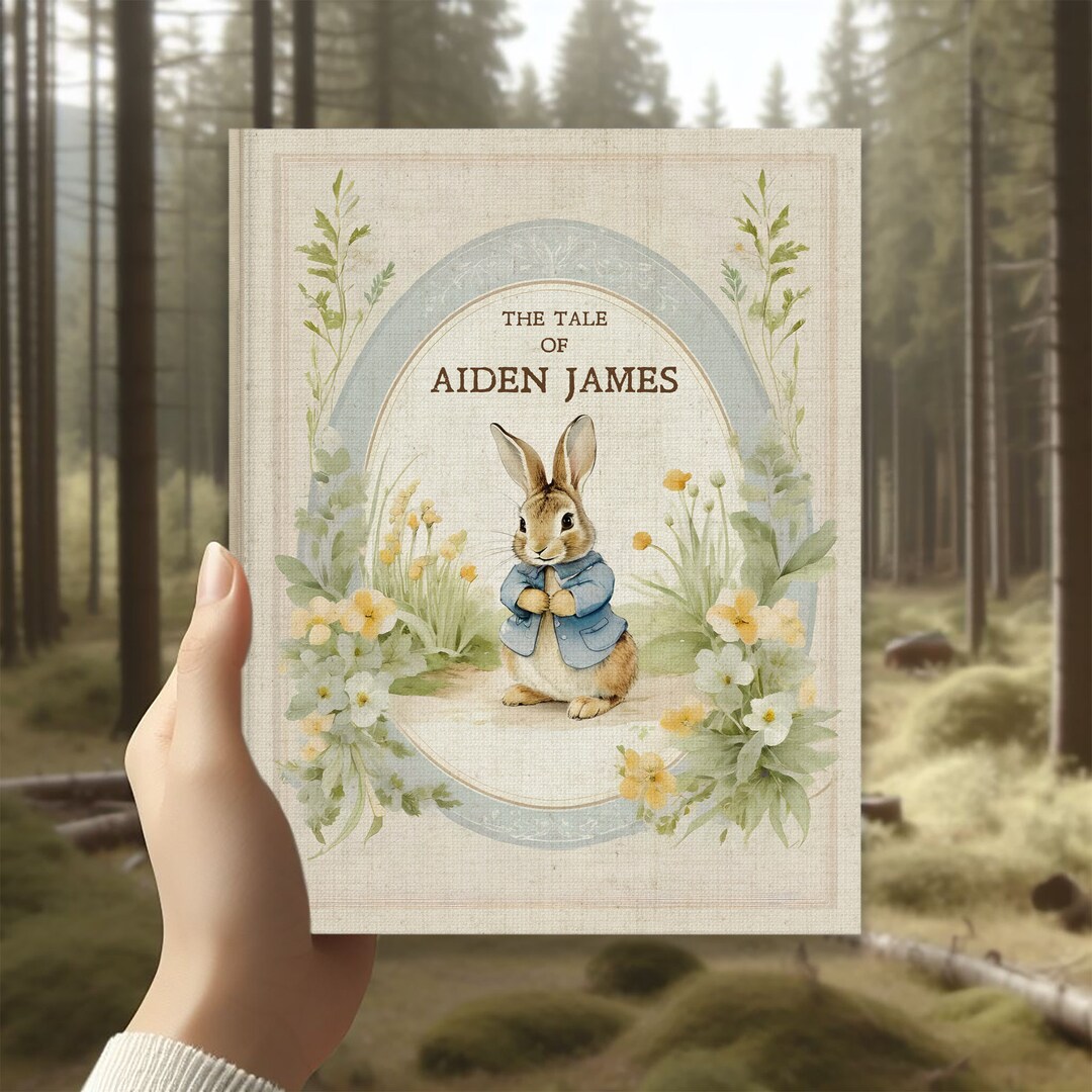 Peter Rabbit Baby Shower Guest Book, Pastel Garden Scene, 100 Blank ...