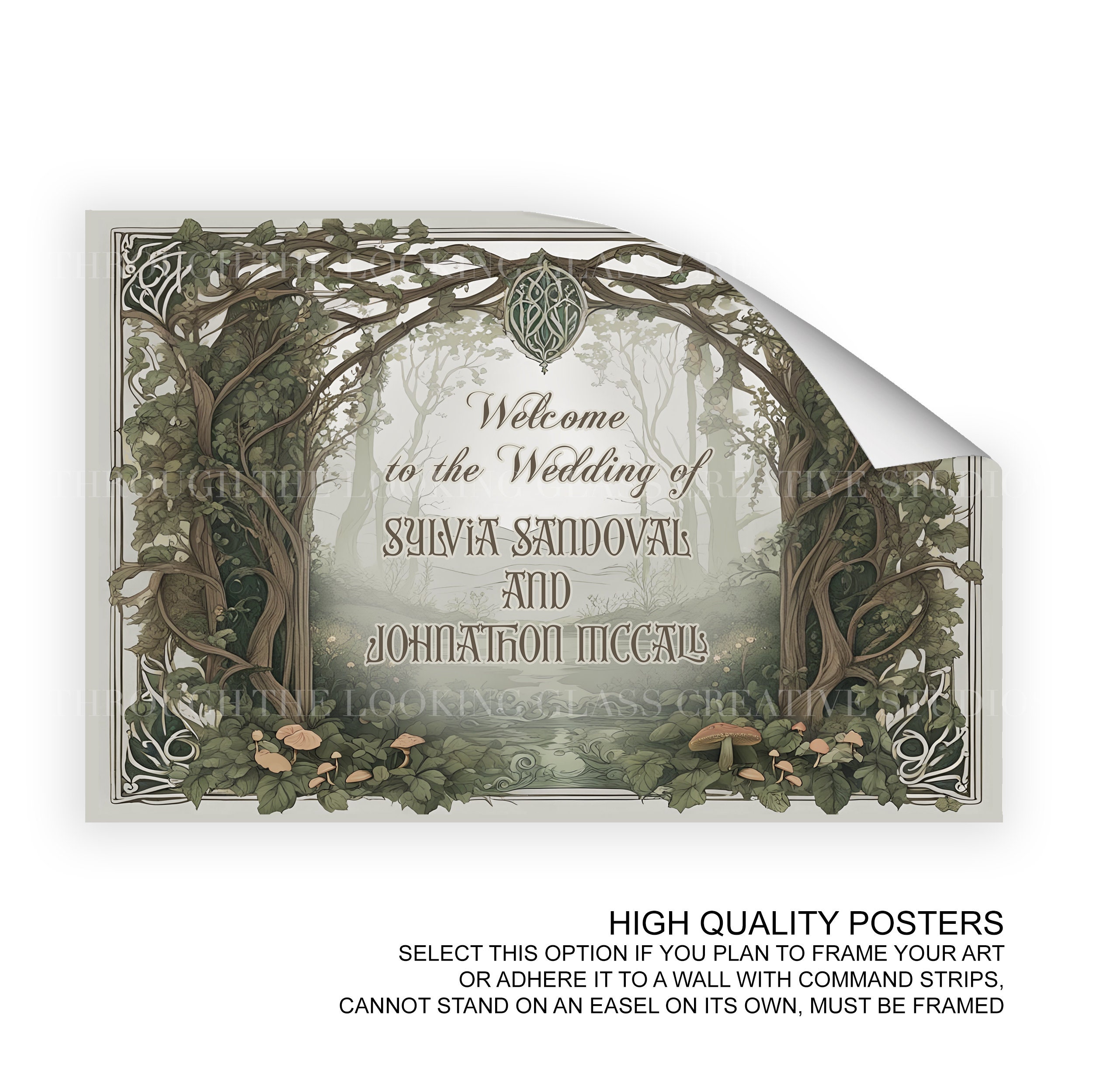 Elvish Wedding Welcome Sign - Medieval Celtic Feel - Enchanted Forest ...