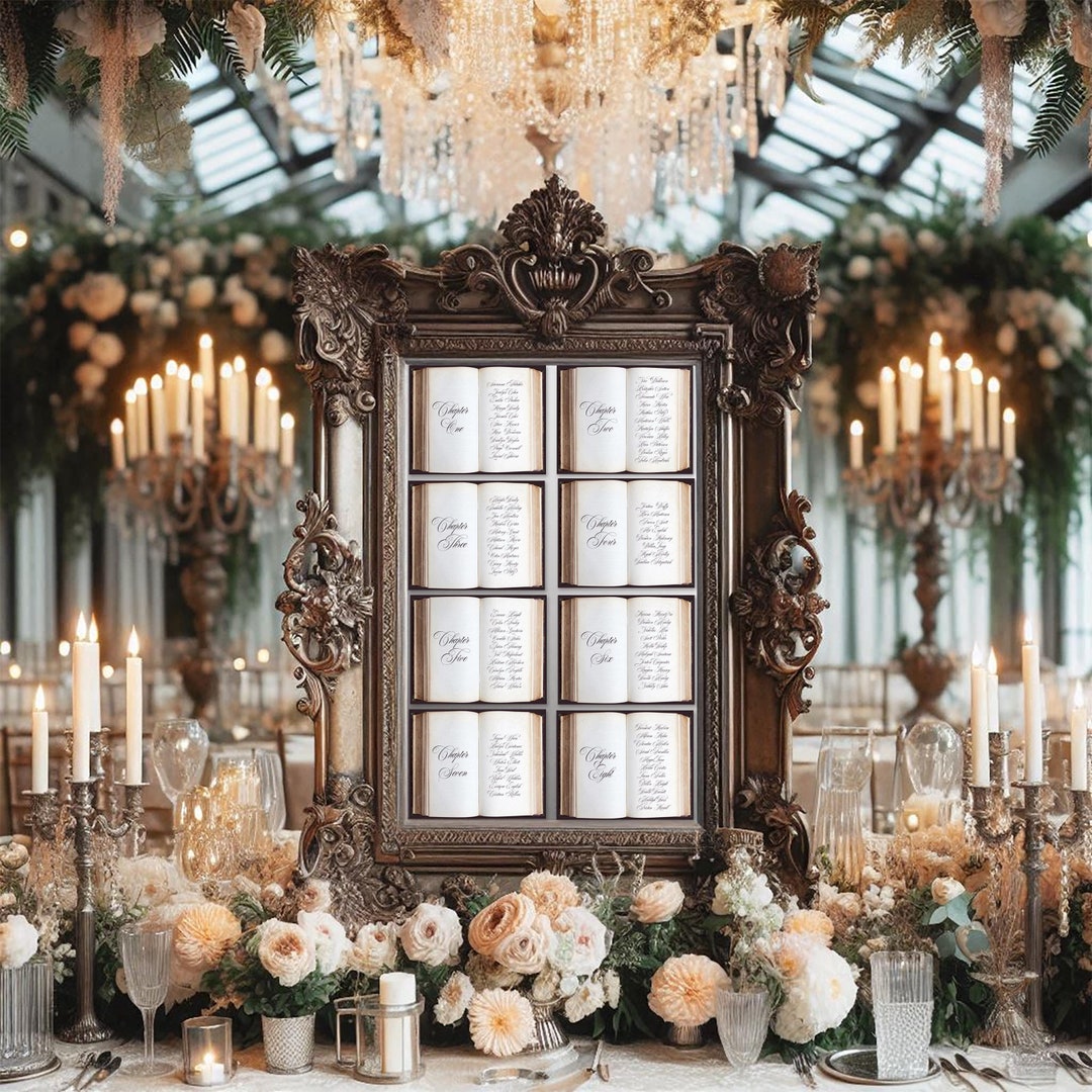 Storybook Seating Chart Art Prints, Individual 8x10" Table Card for ...