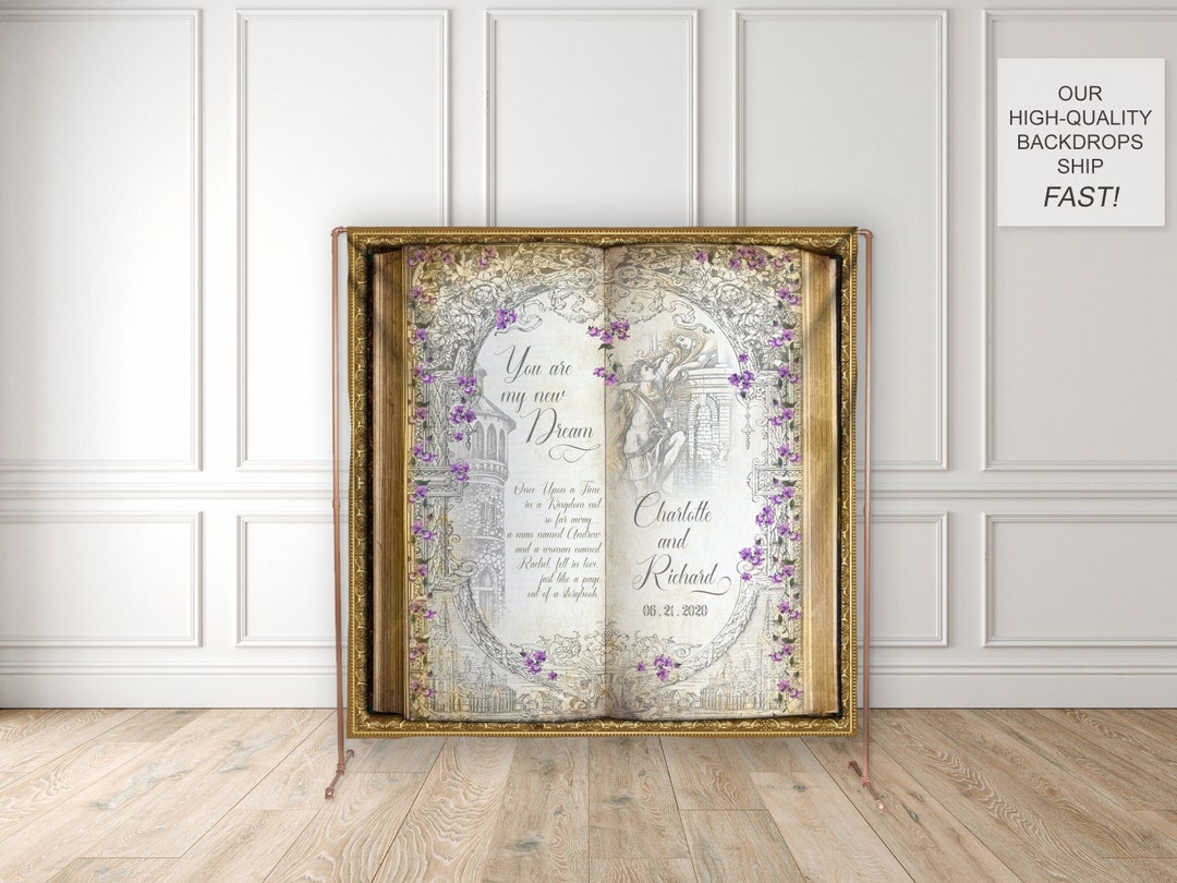Rapunzel Wedding Backdrop, Book Backdrop, Once Upon Time Sign ...