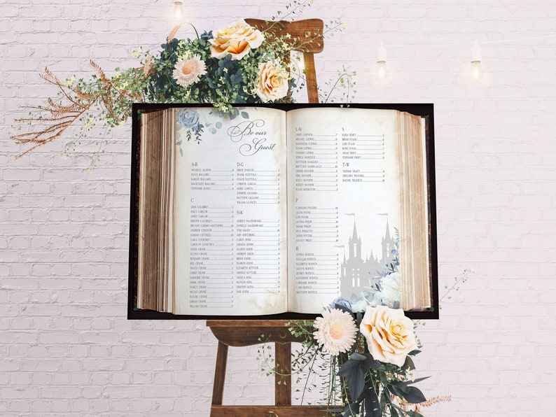 Castle Seating Chart Fairytale Book Wedding Cinderella - Etsy