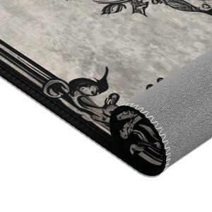 Personalized Victorian Gothic Black Cauldron Rug - Black & White - Etsy