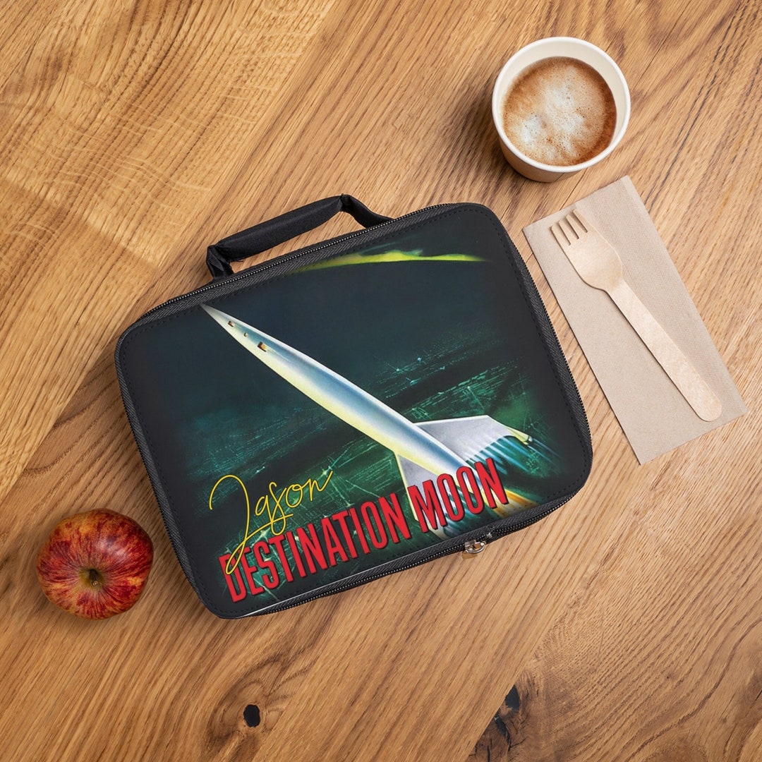 Space Lunch Box Personalized Lunch Bag Retro Rocket - Etsy