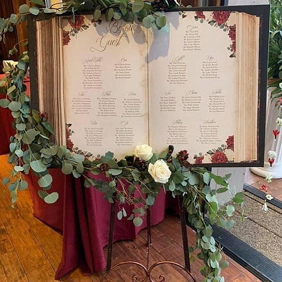 Book seating chart wedding | Honestweddingadvice.com