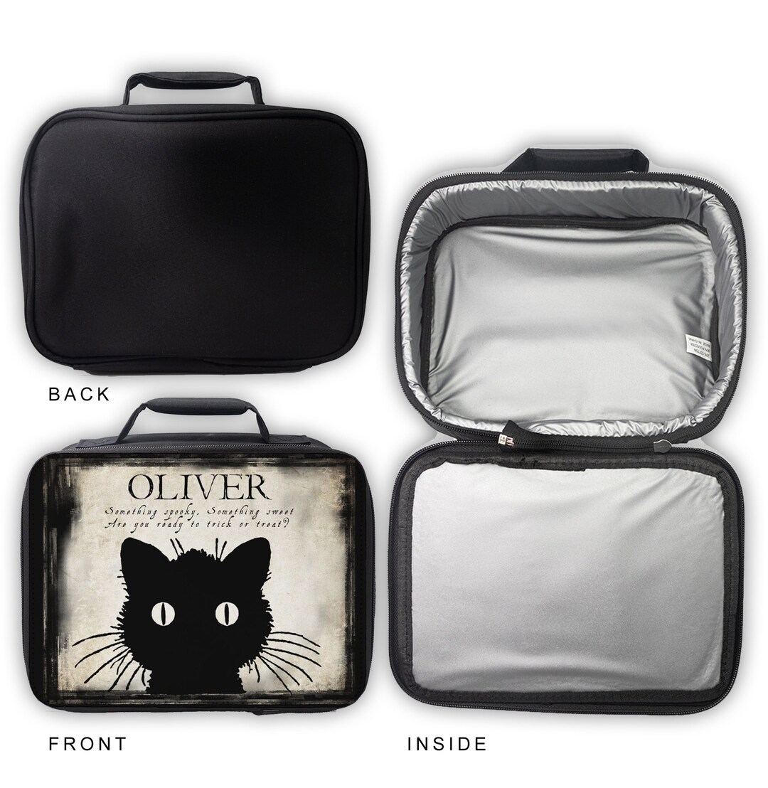 Halloween Lunchbox Black Cat Lunch Box Personalized Halloween Gift ...