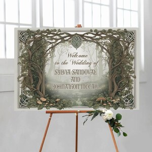 Elvish Wedding Welcome Sign - Medieval Celtic Feel - Enchanted Forest ...