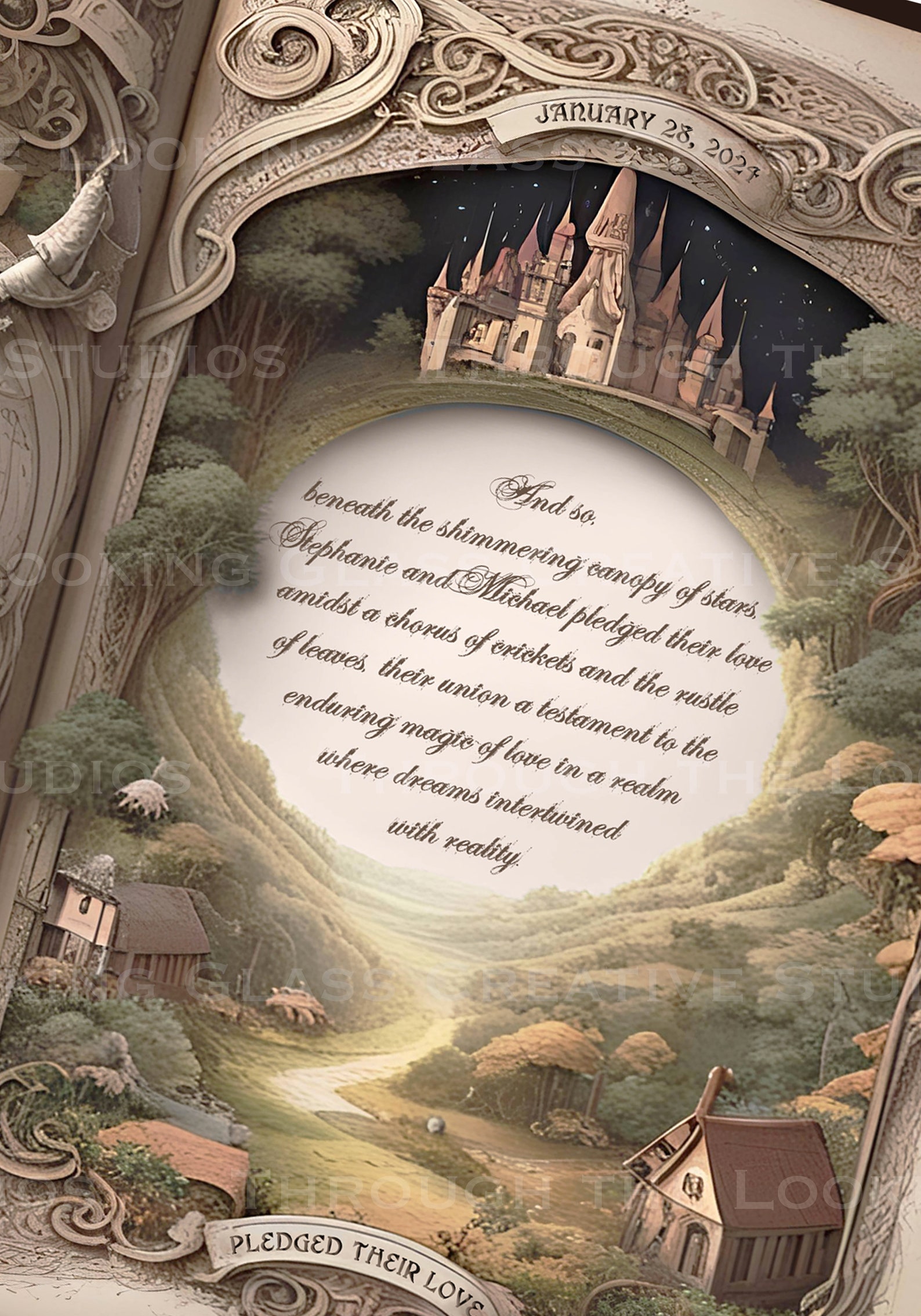 Book Welcome Sign With a Medieval Enchanted Forest Theme, Storybook ...
