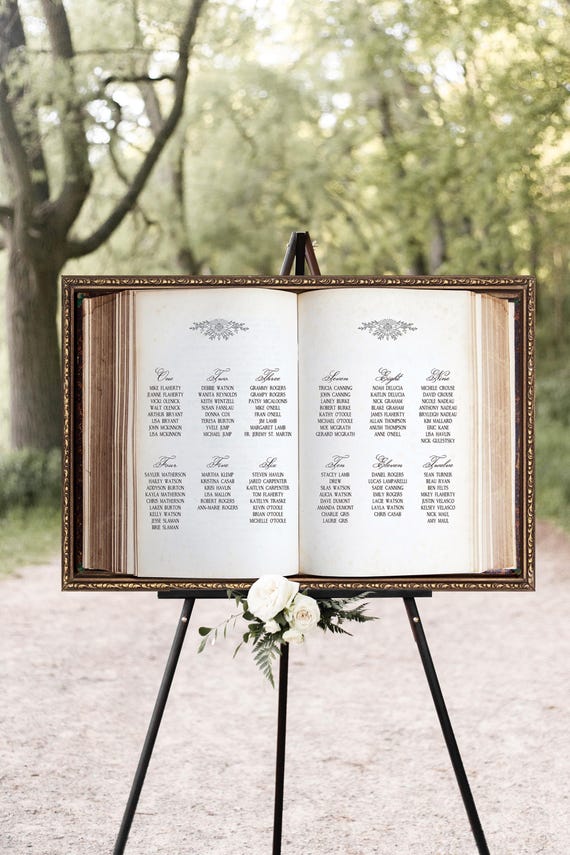 Book seating chart wedding | Honestweddingadvice.com