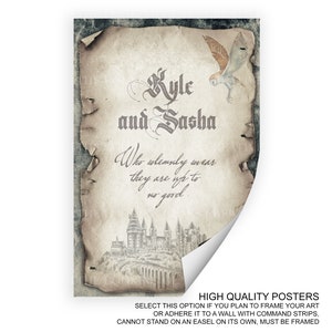 Scroll Welcome Sign With Magical Owl, Wizard Decor for Wedding and ...