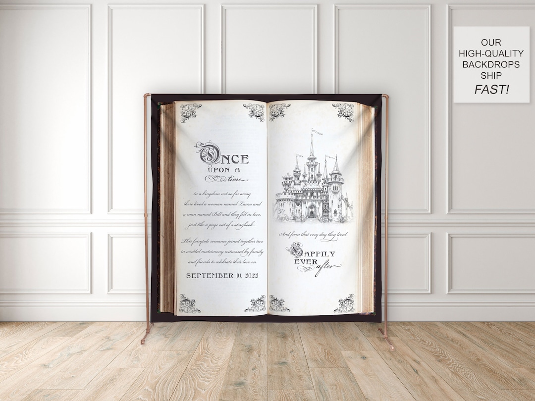 Storybook Backdrop With a Once Upon a Time Fairytale Castle, Wedding ...