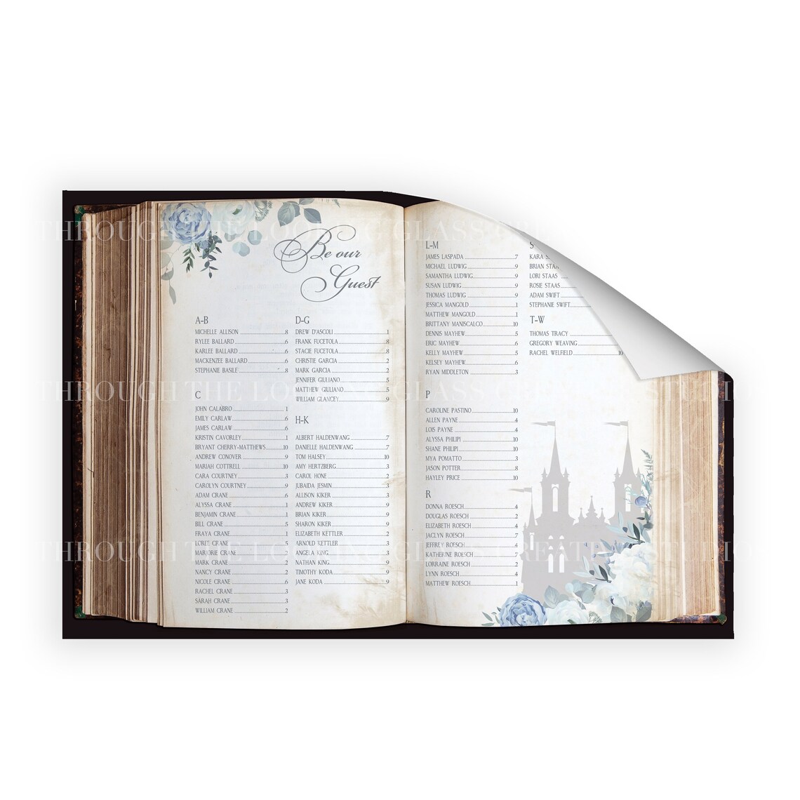 Castle Seating Chart Fairytale Book Wedding Cinderella - Etsy