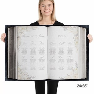 Storybook Seating Chart With a Classic Black and White Color Scheme ...