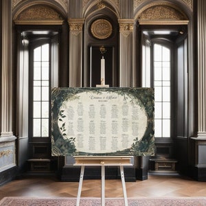 Seating Chart Enchanted Forest Theme | Dark Green | Whimsical ...