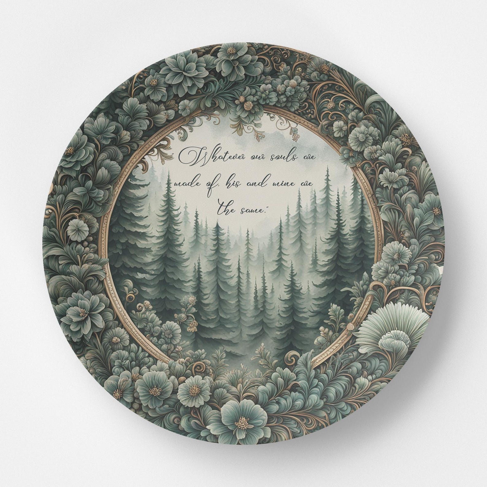 Evergreen Forest 10" Plate, Wedding Gift With Personalized Quote ...