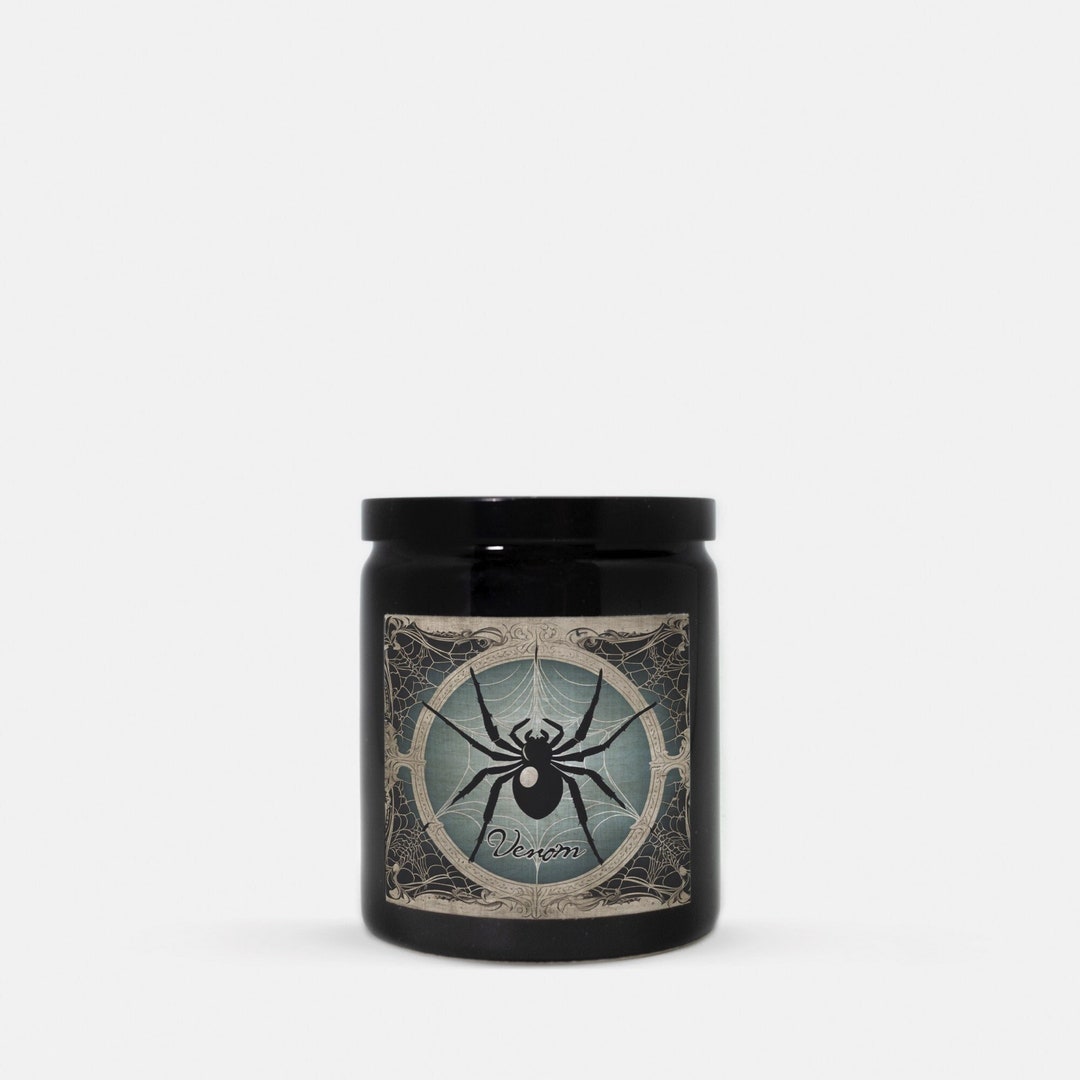 Victorian Gothic Spider Venom Candle 8oz Black Ceramic Jar Hand-poured ...