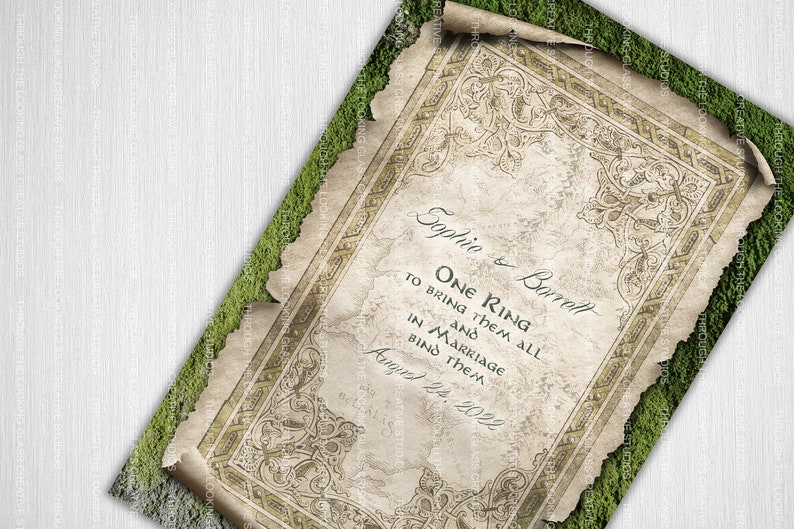 Scroll Wedding Welcome Sign Inspired by LOTR, Fantasy Wedding, Medieval ...
