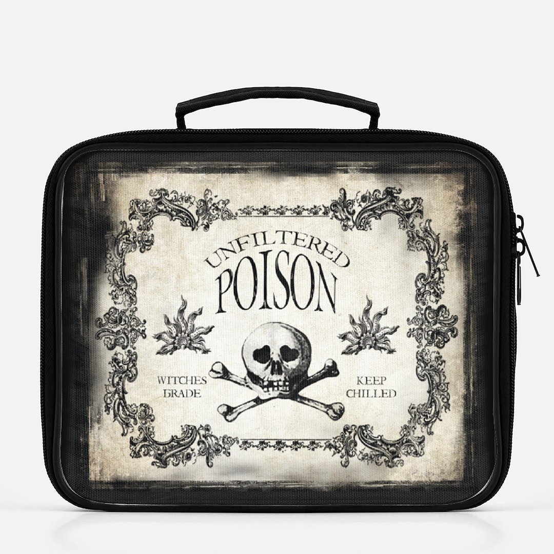 Gothic Skull Lunch Bag – Unfiltered Poison Design, Insulated Tote - Etsy