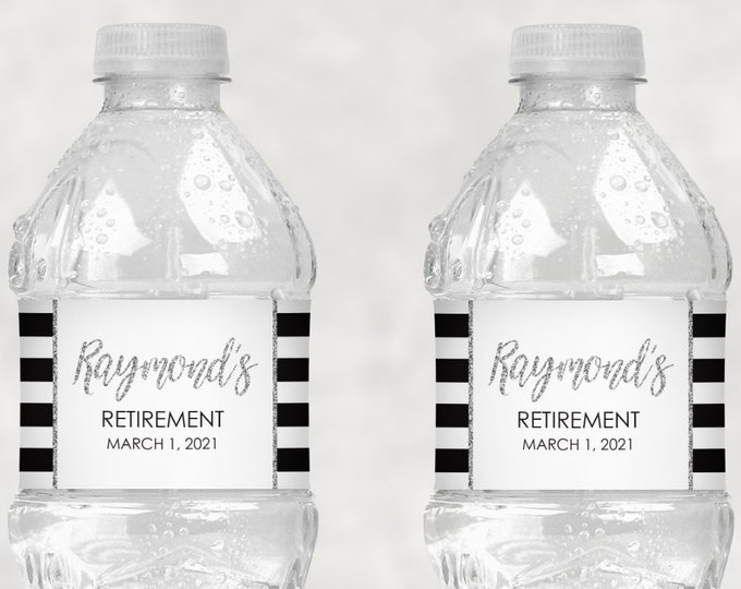 25 Pcs Happy Retirement Water Bottle Labels, Officially Retired Water ...