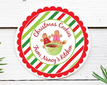 Santa Christmas Stickers From the Kitchen of Baking Labels Baked Goods ...