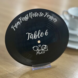 Wedding Vinyl Record Table Numbers Wedding Vinyl Record Decor - Etsy