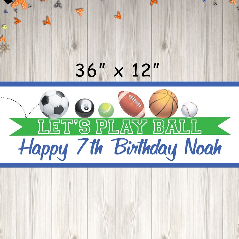 Sports Party Banner - Etsy