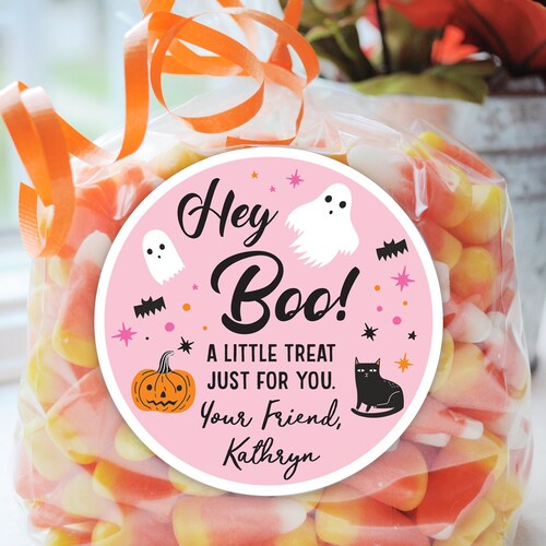Trick or Treat Bag Stickers Halloween Labels Custom - Etsy