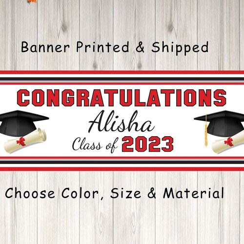 Custom Graduation Banner Personalized Banner Class of 2023 - Etsy