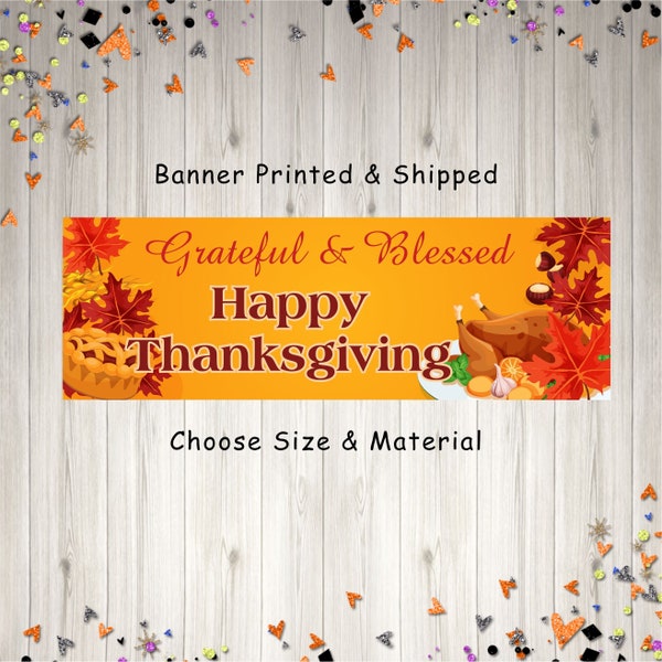 Thanksgiving Banner - Etsy