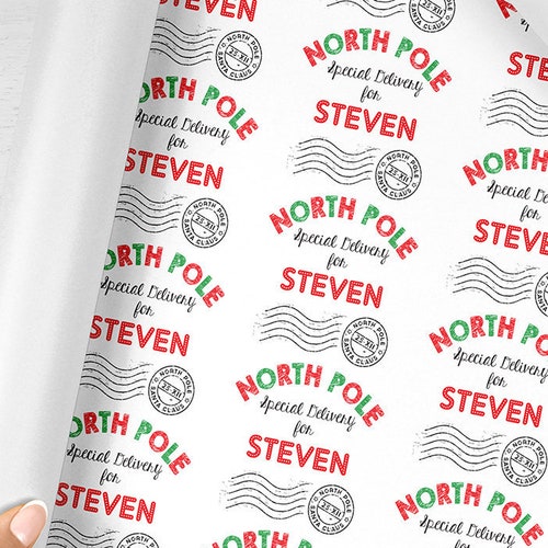 Personalized From Santa Wrapping Paper. Christmas Gift Wrap. - Etsy