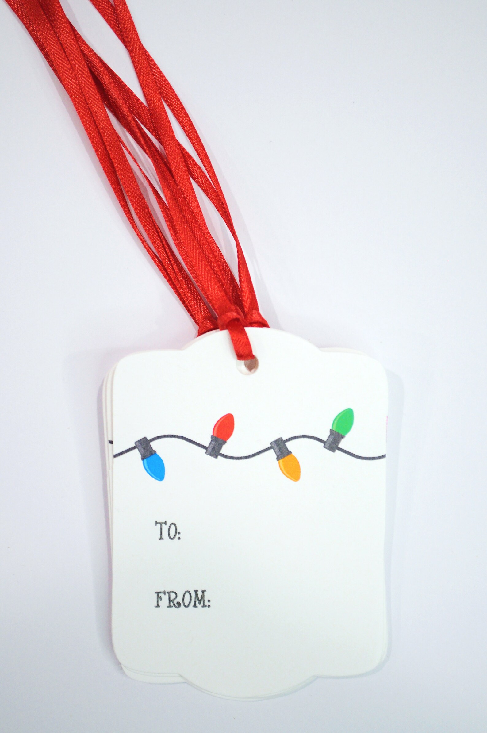 Christmas Gift Tags Christmas Lights, Merry Christmas A Gift for Hang ...