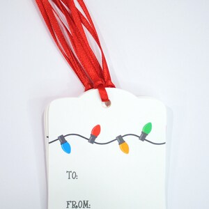 Christmas Gift Tags Christmas Lights, Merry Christmas A Gift for Hang ...