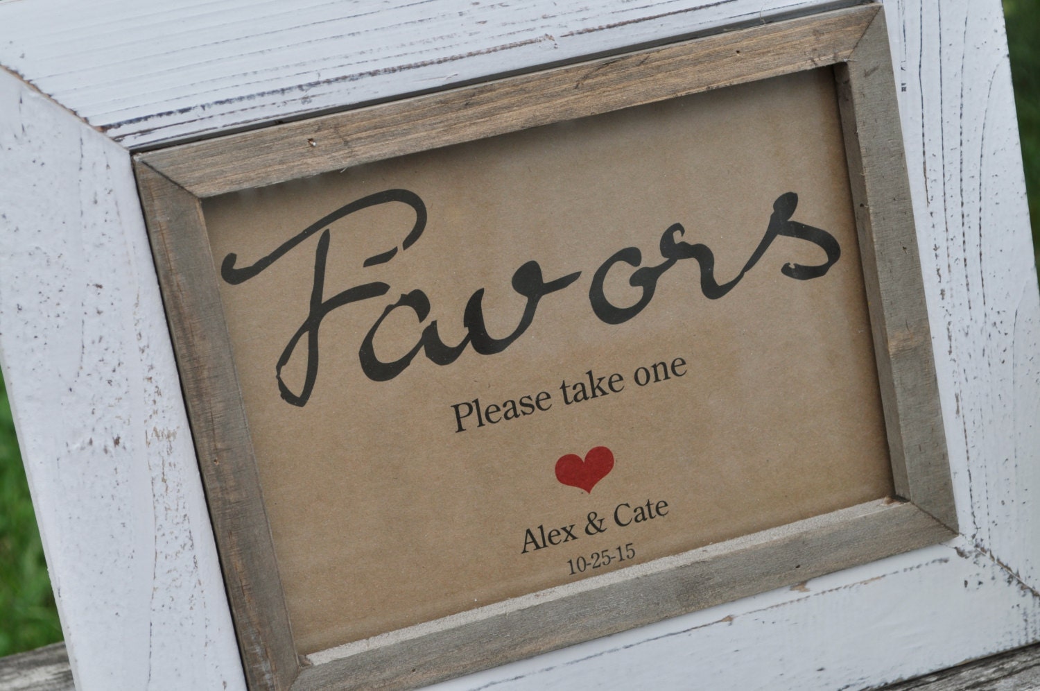 Wedding Favor Sign 5x7 Rustic Kraft Print Rustic Wedding | Etsy