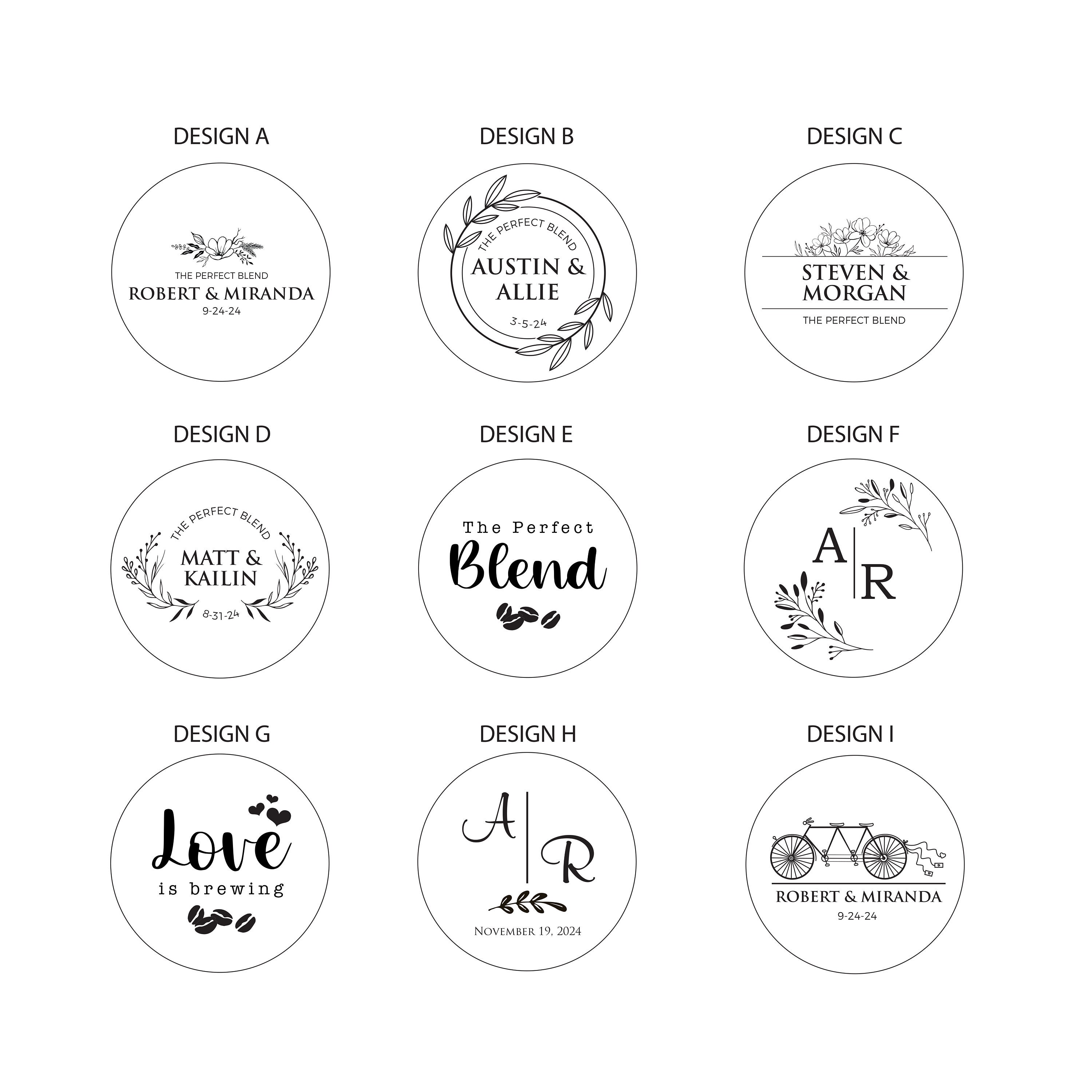 The Perfect Blend Personalized Names Coffee Cups Custom Wedding Coffee ...